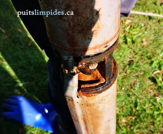 Basse pression d'eau dans un puits-